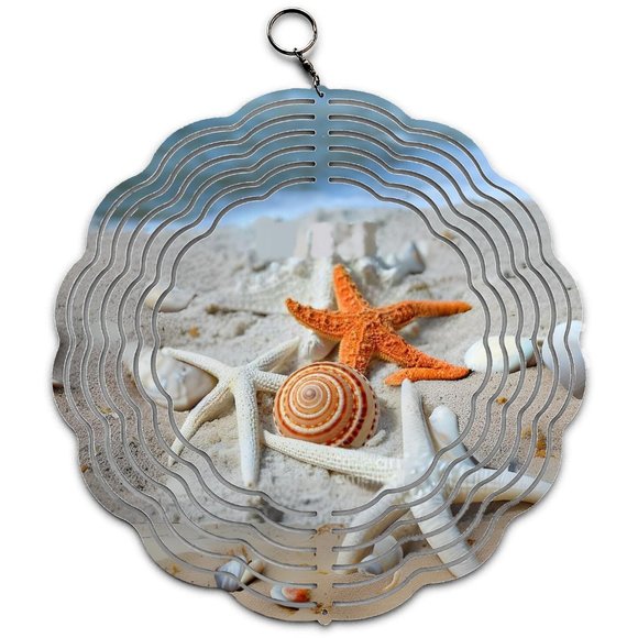 Design | Starfish And Sea Shells On Beach Design Wind Spinner | Poshmark